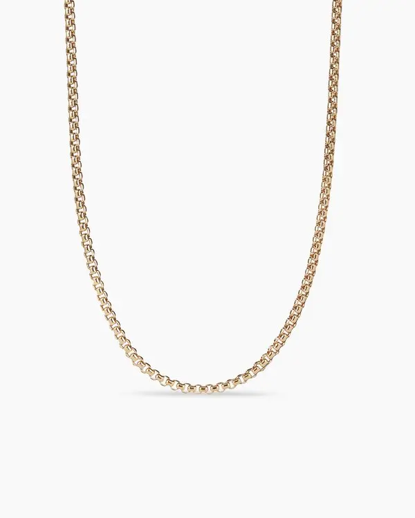 David Yurman 18k Yellow Gold Box Chain Necklace - All 18k Yellow Gold