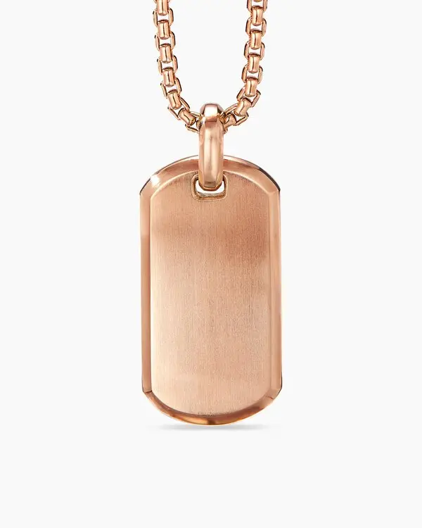 David Yurman Chevron Tag - 18k Rose Gold