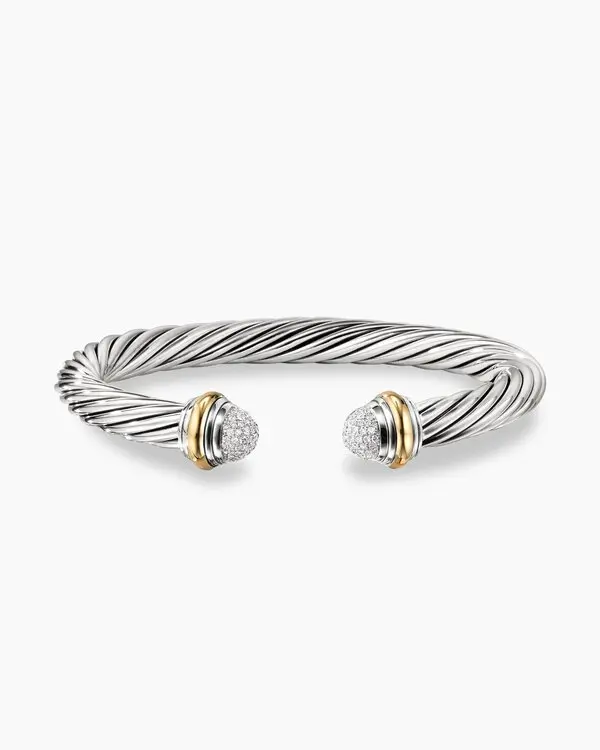 David Yurman Classic Cable Bracelet With Diamonds - Diamond