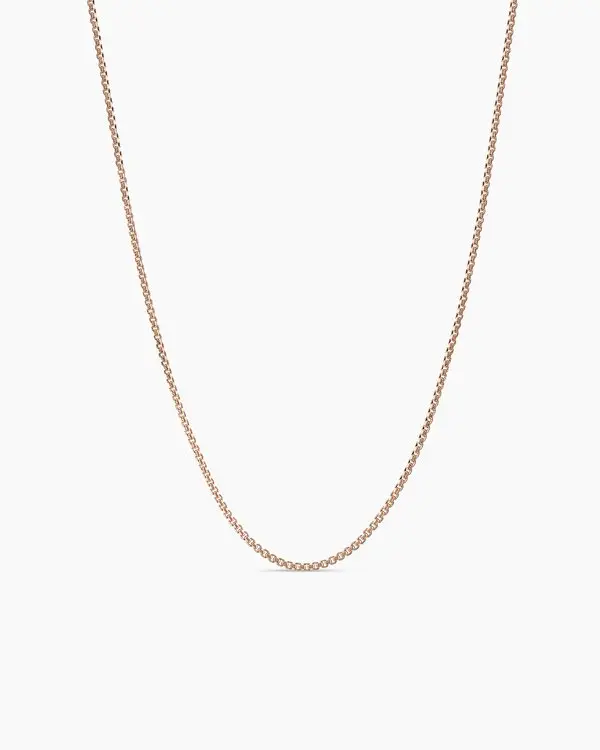 David Yurman Box Chain Necklace - 18k Rose Gold