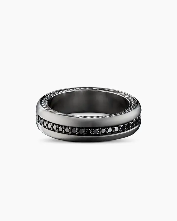 David Yurman Streamline Band Ring - Black Diamond