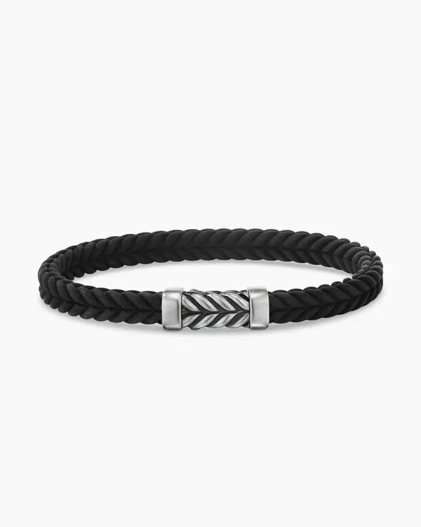 David Yurman Chevron Bracelet - Black Rubber