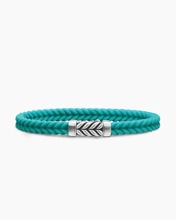 David Yurman Chevron Bracelet - Turquoise Rubber