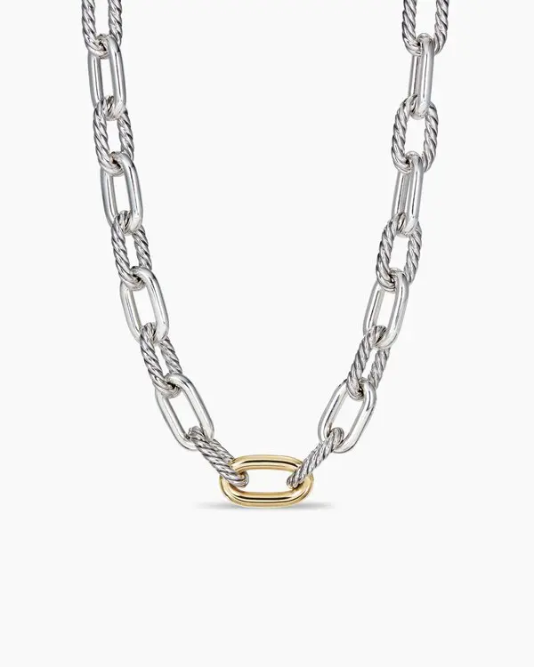 David Yurman Dy Madison® Chain Necklace - Sterling Silver/18k Yellow Gold