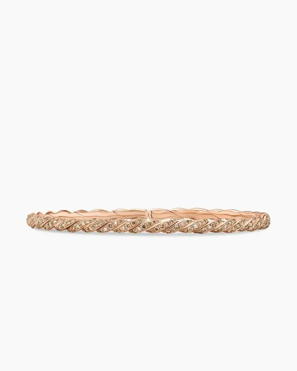 David Yurman Sculpted Cable Flex Bracelet - Cognac Diamond