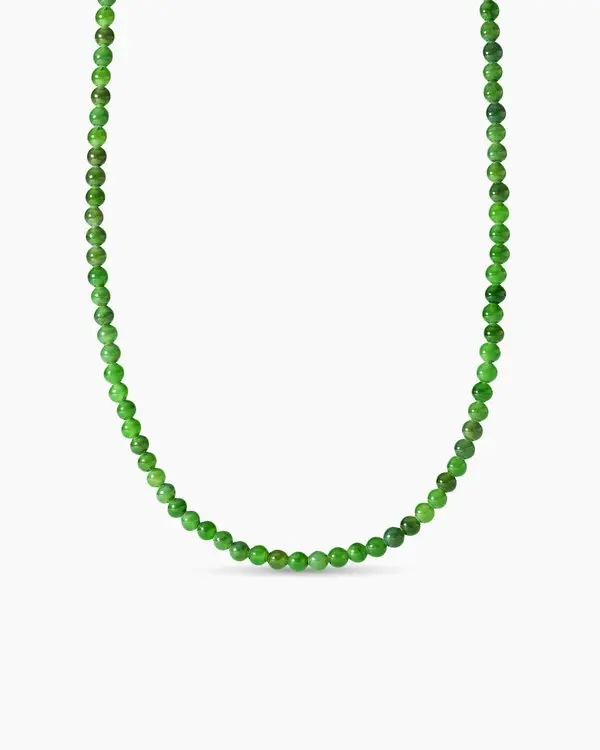 David Yurman Spiritual Beads Necklace With And 18k Yellow Gold - Nephrite Jade