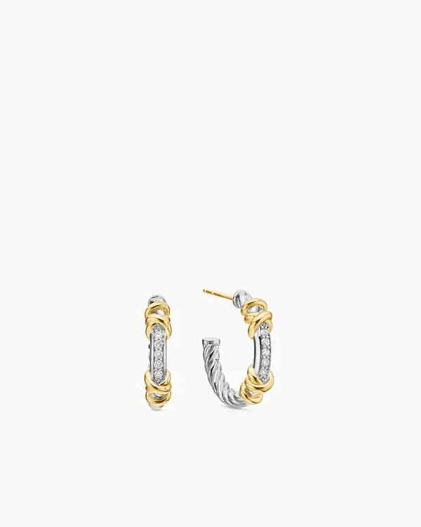 David Yurman Petite Helena Hoop Earrings - Diamond
