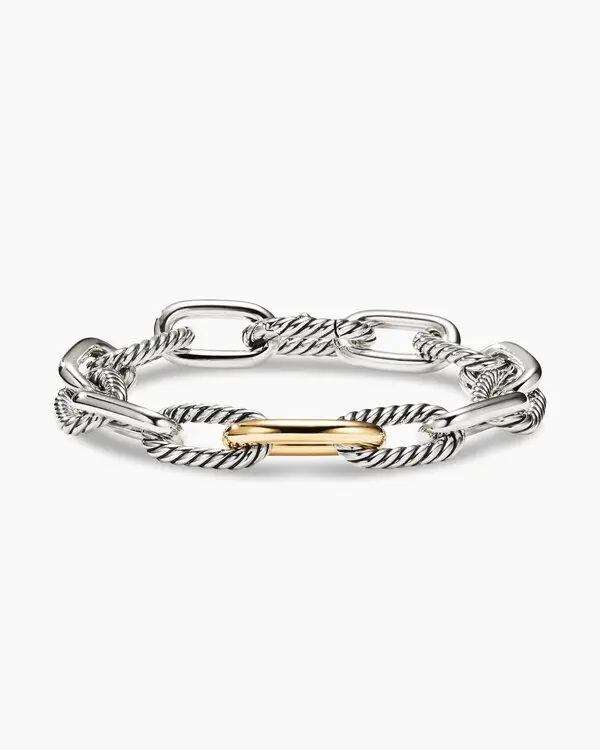 David Yurman Dy Madison Chain Bracelet - Sterling Silver/18k Yellow Gold