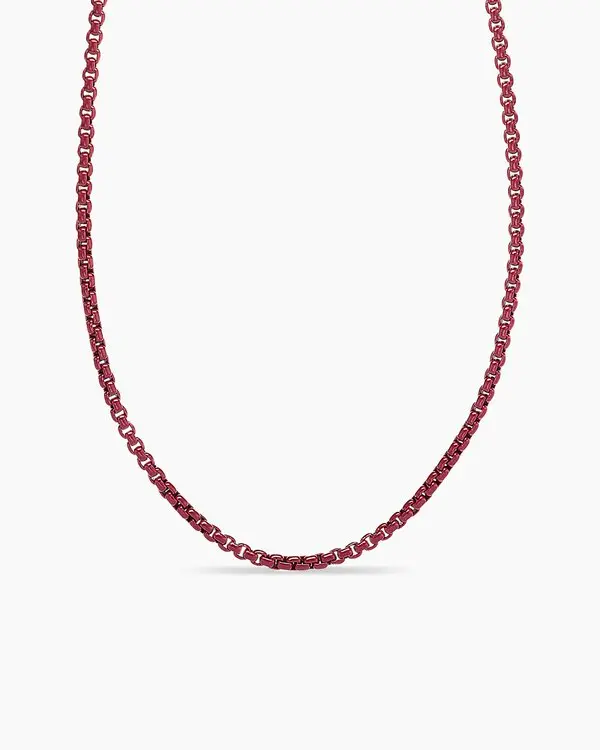 David Yurman Box Chain Necklace - Burgundy