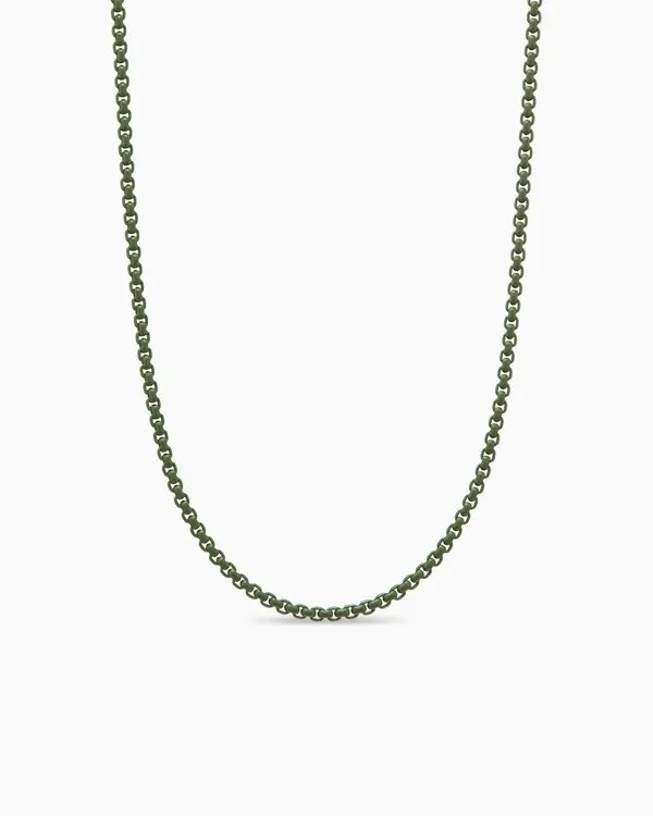 David Yurman Box Chain Necklace - Green
