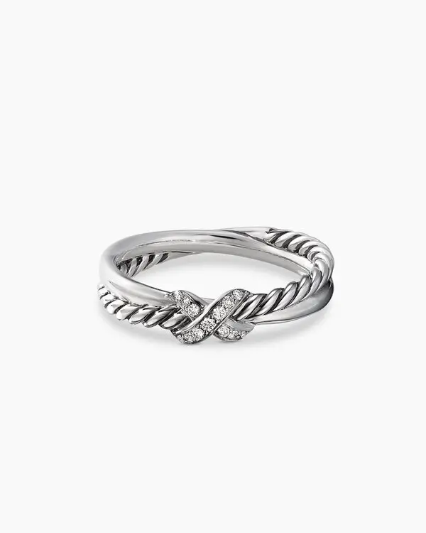David Yurman Petite X Ring - Diamond