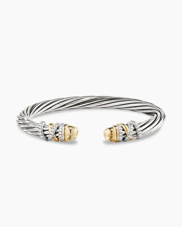 David Yurman Helena Bracelet With And Diamonds - Gold Dome