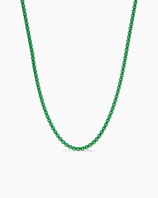 David Yurman Dy Bel Aire Chain Necklace - Emerald Green