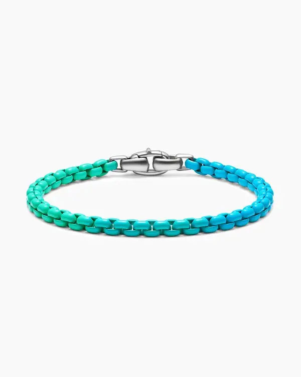 David Yurman Box Chain Bracelet - Green/blue Chain