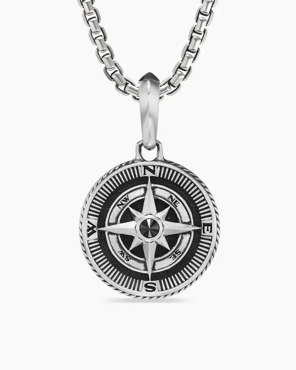 David Yurman Maritime Compass Amulet - Black Diamond