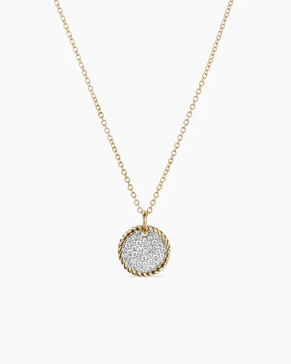 David Yurman Cable Collectibles® Pavé Plate Necklace - Diamond