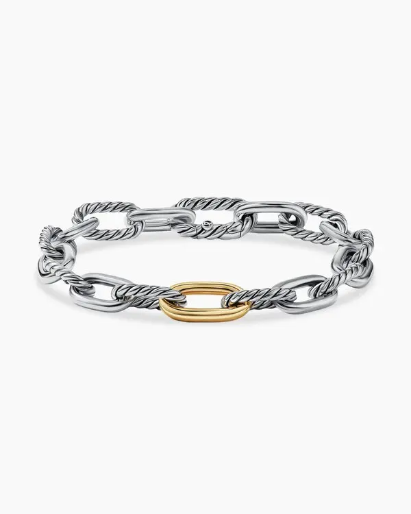 David Yurman Dy Madison Chain Bracelet - Sterling Silver/18k Yellow Gold