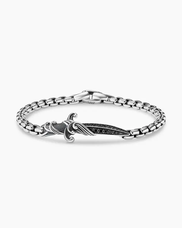 David Yurman Waves Dagger Bracelet - Black Diamond