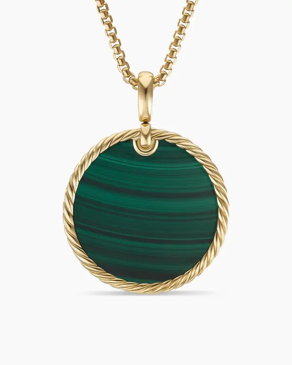 David Yurman Dy Elements Lapis Disc Pendant - Malachite