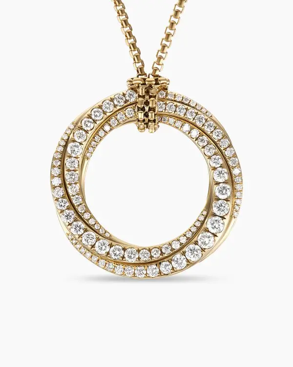 David Yurman Pavé Crossover Pendant Necklace - Diamond