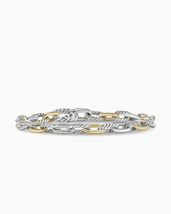 David Yurman Dy Madison Chain Bracelet - Sterling Silver/18k Yellow Gold