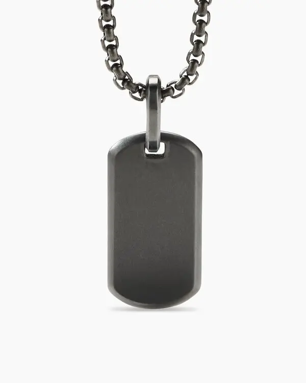 David Yurman Chevron Tag - Black Titanium