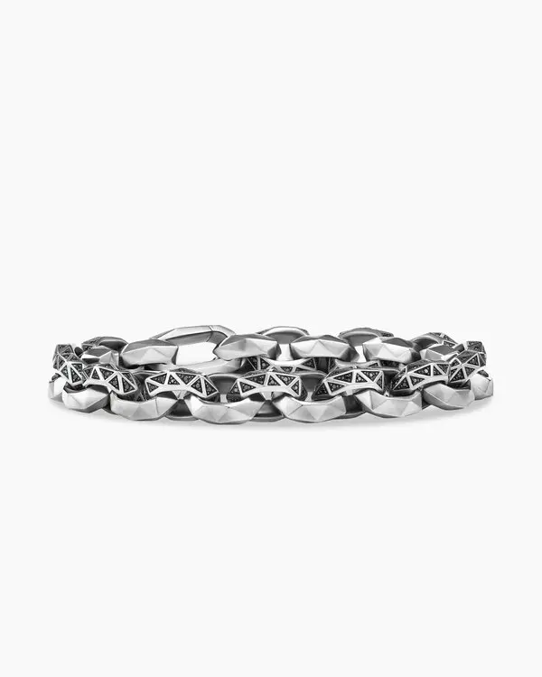David Yurman Faceted Link Bracelet - Black Diamond