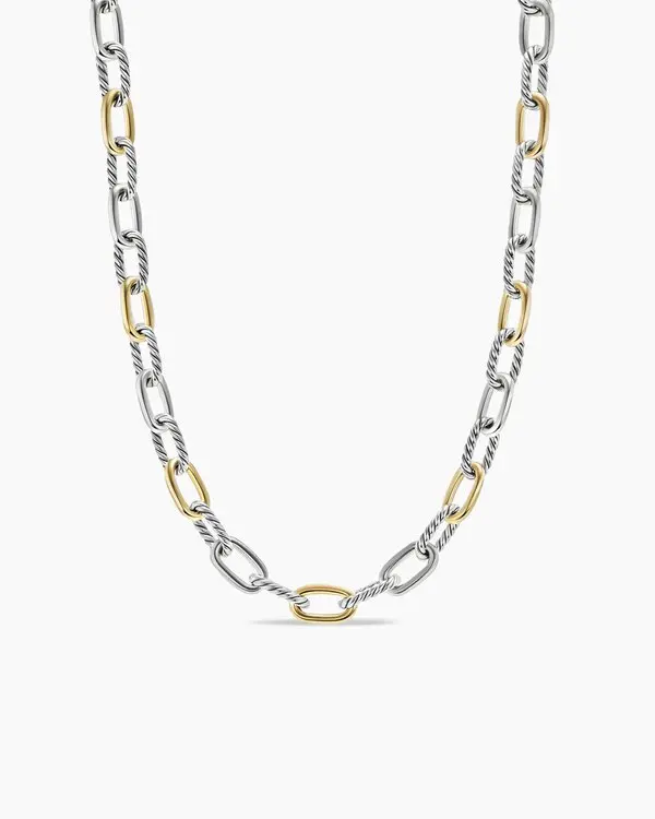 David Yurman Dy Madison Chain Necklace - Sterling Silver/18k Yellow Gold