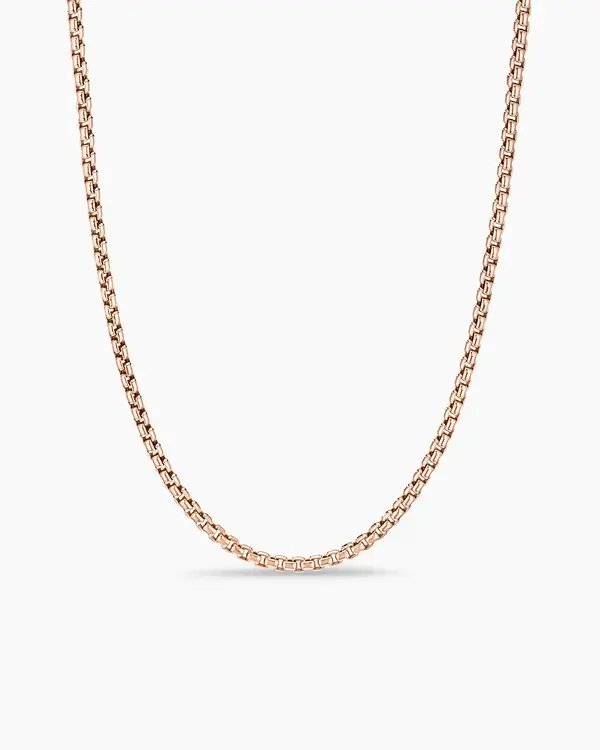 David Yurman Box Chain Necklace - 18k Rose Gold