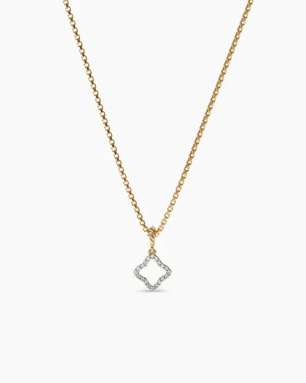 David Yurman 18k Yellow Gold Quatrefoil Amulet - Diamond