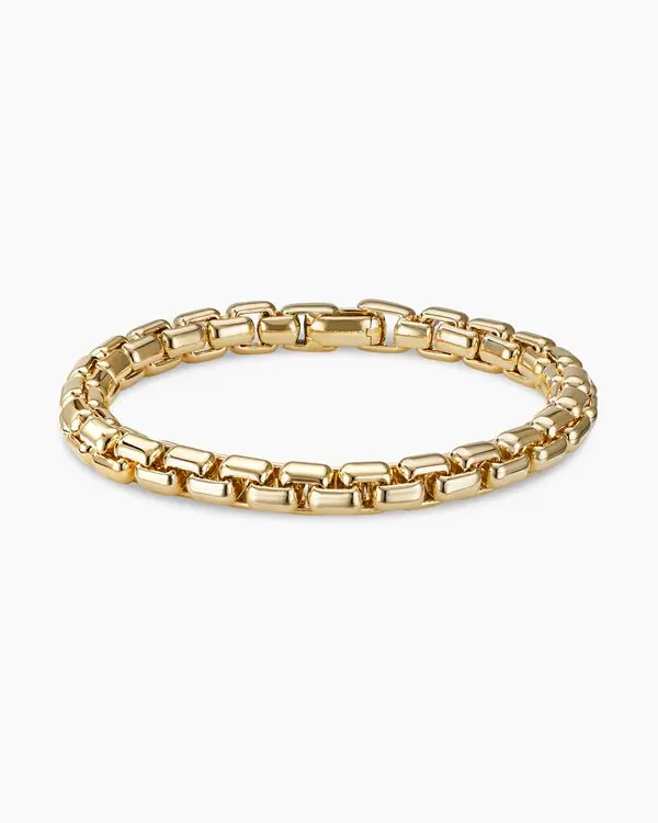 David Yurman 18k Yellow Gold 8mm Box Chain Bracelet - All 18k Yellow Gold