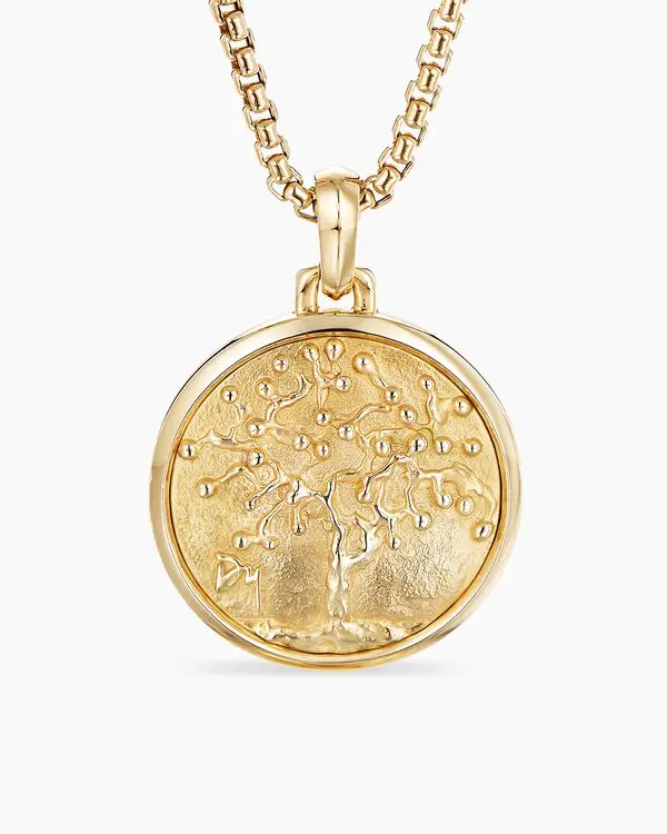 David Yurman Petrvs® Tree Of Life 18k Yellow Gold Amulet - All 18k Yellow Gold