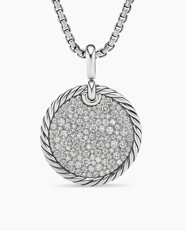 David Yurman Dy Elements® Disc Pendant With Diamonds - Diamond
