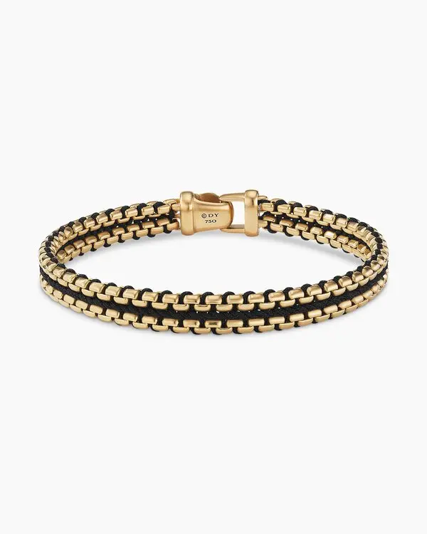David Yurman Woven Box Chain Bracelet - Black
