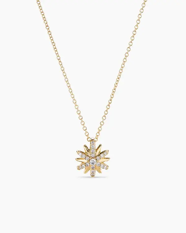David Yurman Petite Starburst Pendant Necklace - Diamond