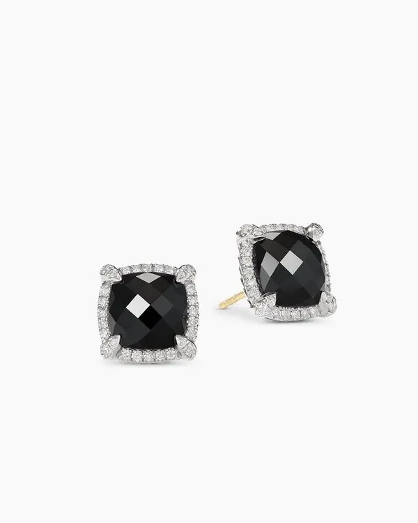 David Yurman Chatelaine Stud Earrings - Black Onyx