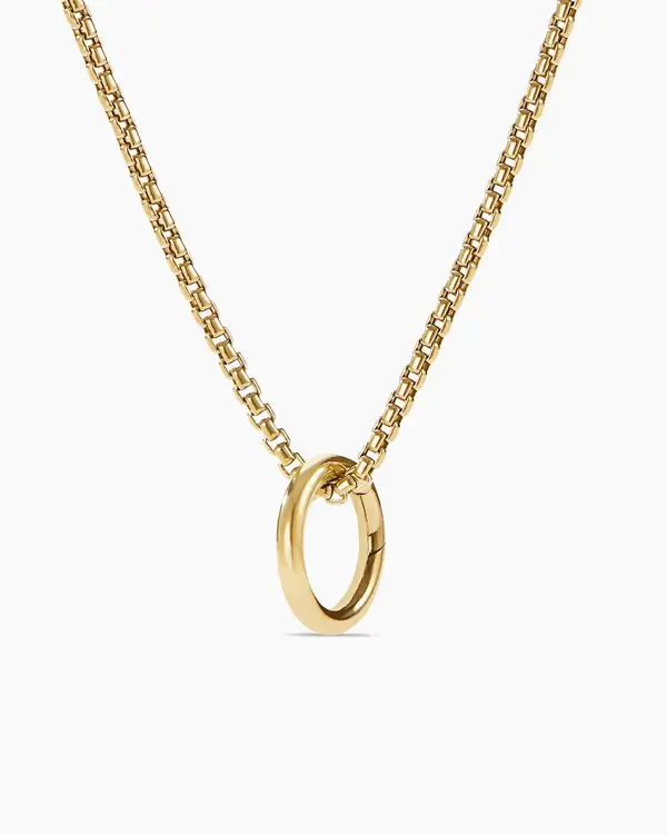 David Yurman Smooth Amulet Holder - All 18k Yellow Gold