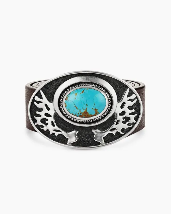 David Yurman Exotic Stone Angel Wing Belt Buckle - Chinese Turquoise