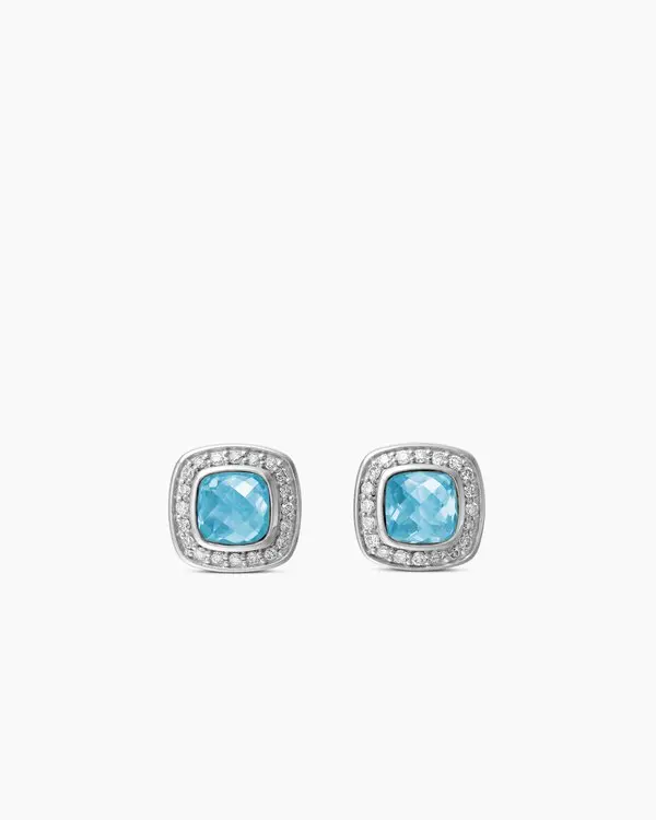 David Yurman Petite Albion Stud Earrings - Blue Topaz