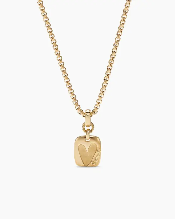 David Yurman Sy Heart Amulet In 18k Yellow Gold - All 18k Yellow Gold