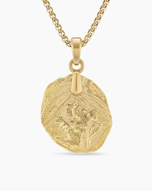 David Yurman Shipwreck Coin Amulet In 18k Yellow Gold - All 18k Yellow Gold