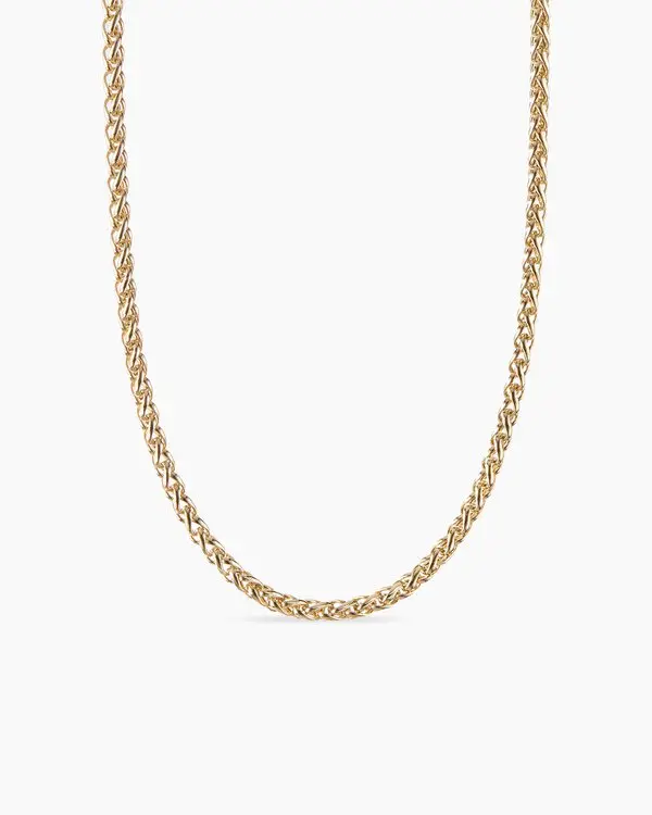 David Yurman 18k Yellow Gold Wheat Chain Necklace - All 18k Yellow Gold