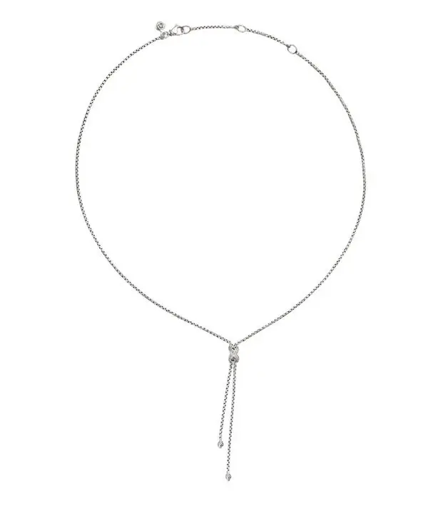David Yurman Petite X Lariat Necklace - Diamond