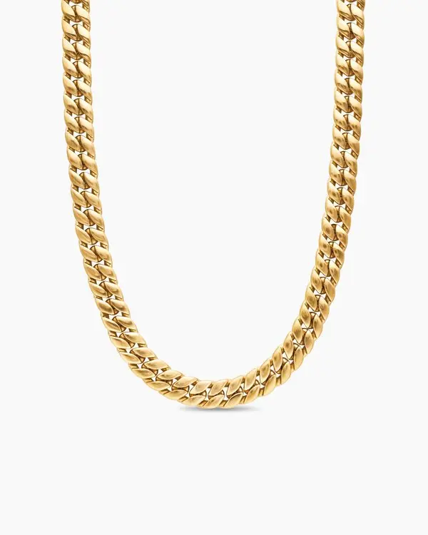 David Yurman Curb Chain Necklace - All 18k Yellow Gold