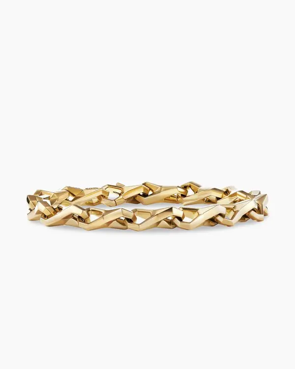 David Yurman Faceted Link Bracelet - All 18k Yellow Gold