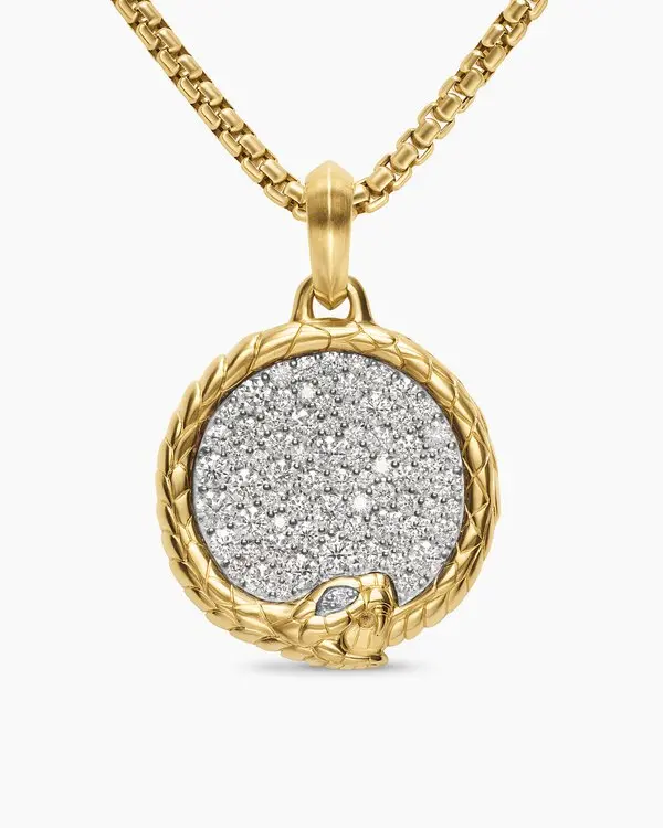 David Yurman Ouroboros 18k Yellow Gold Amulet With And - Diamond