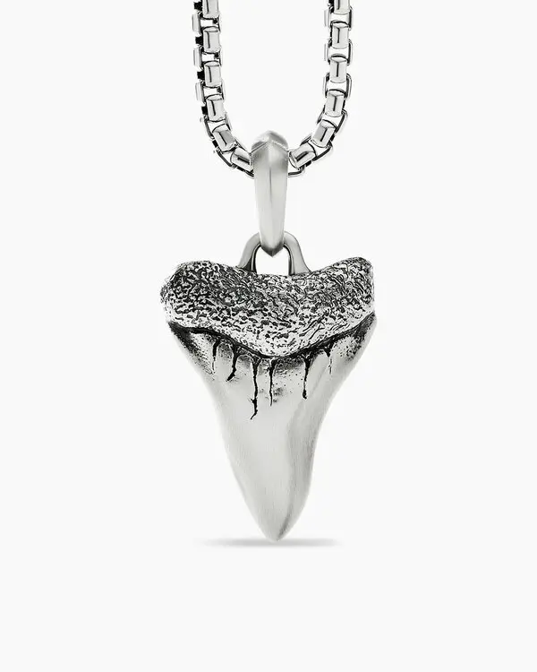 David Yurman Sterling Silver Shark Tooth Amulet - All Sterling Silver