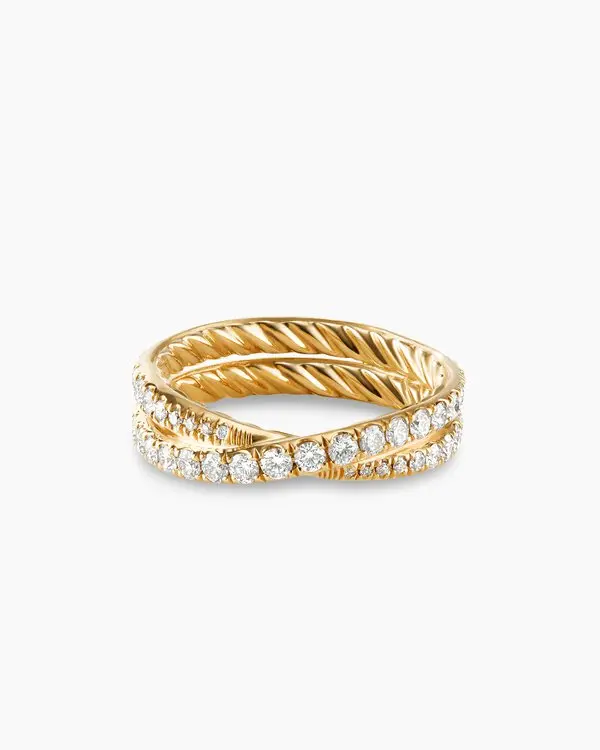 David Yurman Dy Crossover Band Ring - Diamond