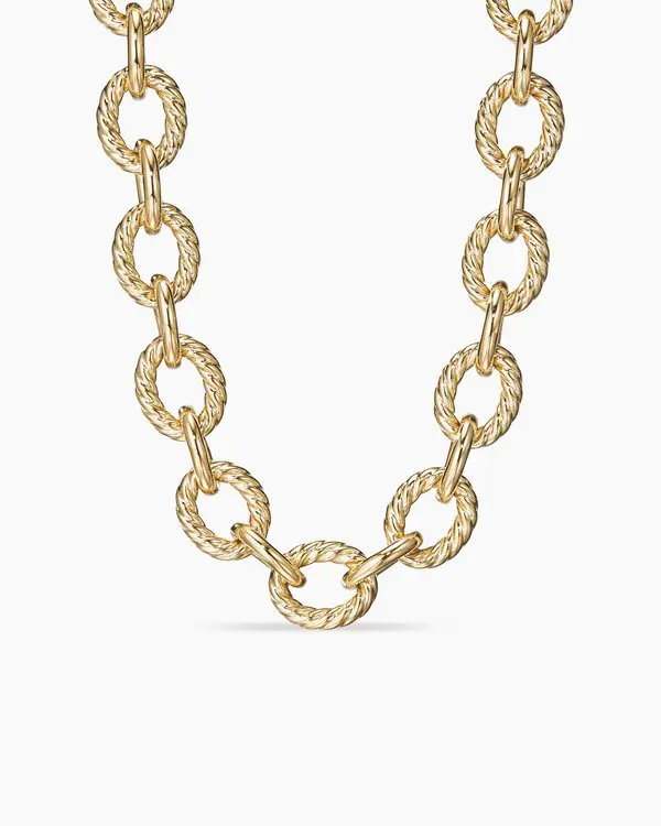 David Yurman 18k Yellow Gold Oval Link Chain Necklace - All 18k Yellow Gold