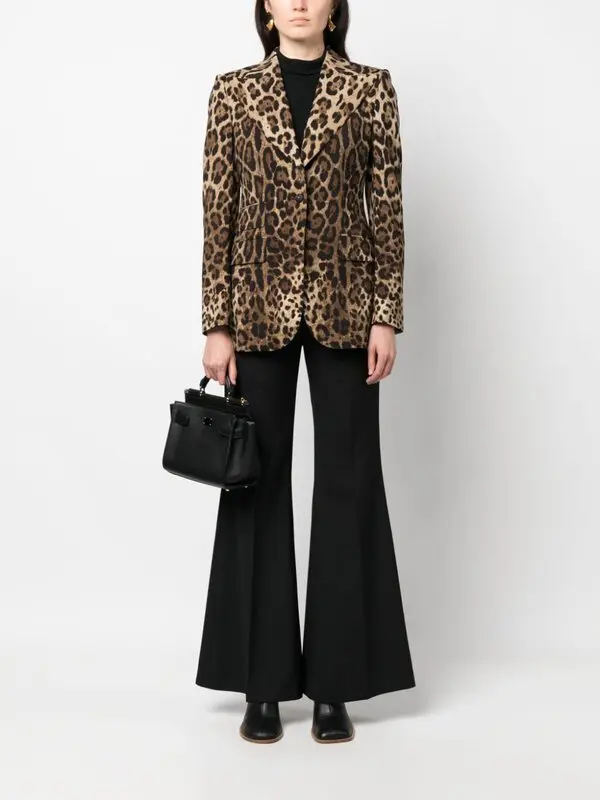 Dolce & Gabbana Leopard-print Single-breasted Blazer